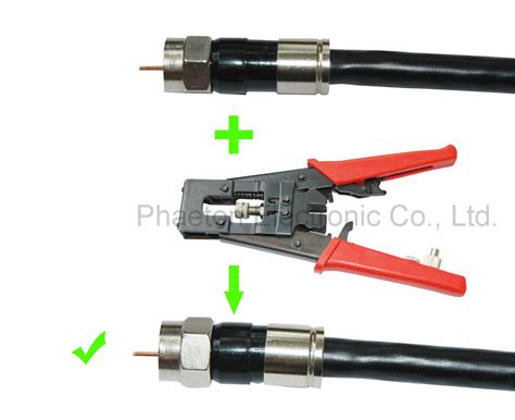 Rg6 Rg11 Compression Rf F Cable Connector For Coaxial Cable Cable Connector Compression