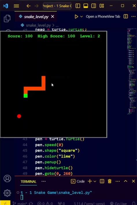 Python Turtle Tutorial | Create Snake Game 🐍 #python #turtle - YouTube