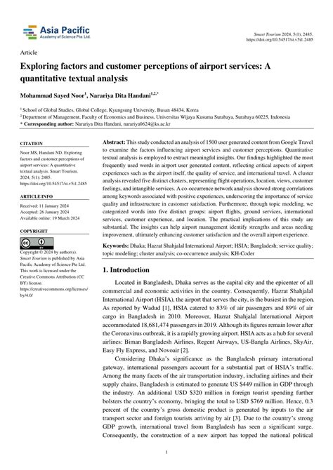 (PDF) Exploring factors and customer perceptions of airport services: A quantitative textual ...
