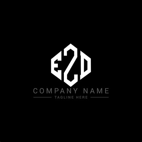 ezd letter logo design with polygon shape ezd polygon and cube shape