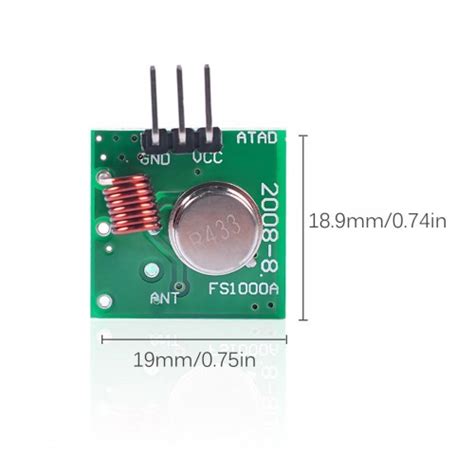 Rf Link Transmitter And Receiver Pair 433mhz X2 Robotics In Canada