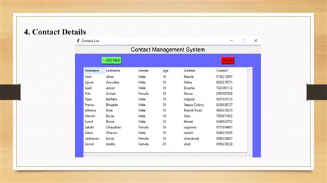 contact management system ppt pptx
