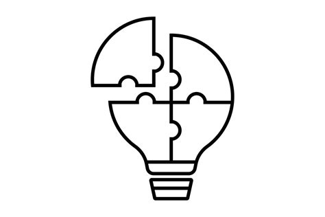 Problem Solving Icon Illustration Light Bulb Icon Icon Related To Idea Business Line Icon
