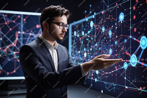 premium ai image a businessman harnessing ai big data digital neural