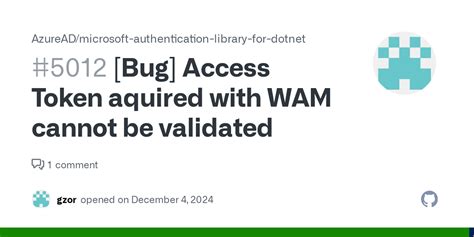 Bug Access Token Aquired With Wam Cannot Be Validated · Issue 5012 · Azureadmicrosoft