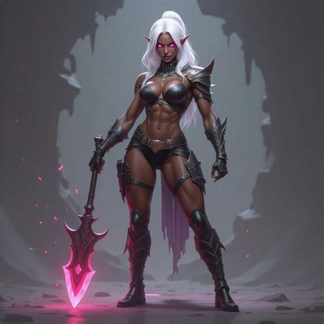 Hyperdetailed Drow Concept Art In Dark Fantasy Sty Ai Art