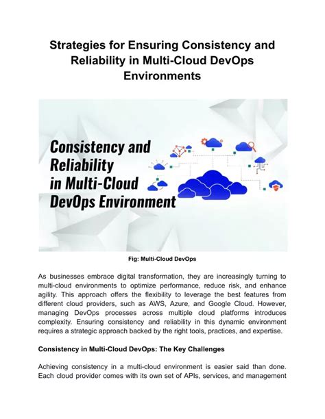 Ppt Ensuring Consistency And Reliability In Multi Cloud Devops Powerpoint Presentation Id