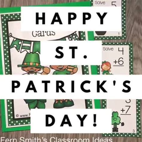 St Patrick S Day Addition And Subtraction Task Cards TPT