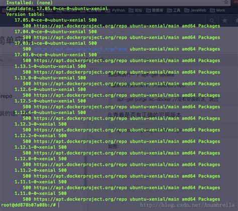 ubuntu下docker安装及简单应用 用unbuntu下载镜像然后进入生成的容器中 查看iconfig指令 csdn博客