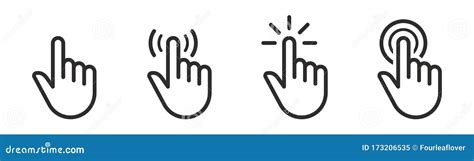 Pointer Cursor Mouse Vector Icon Clicking Cursor Illustration Sign