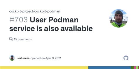 user podman service is also available · issue 703 · cockpit project