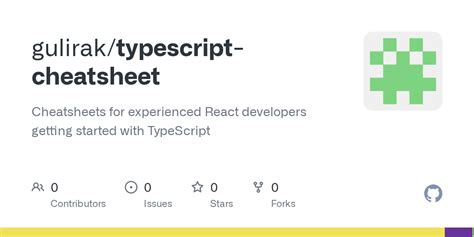 Github Guliraktypescript Cheatsheet Cheatsheets For Experienced