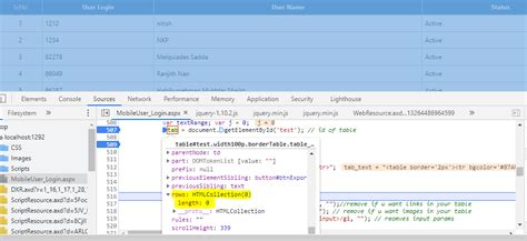 Jquery Download Html Table Data Into Excel Files Not Working Properly