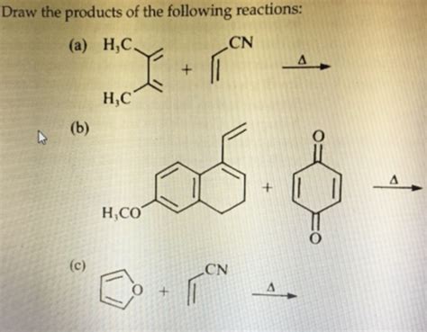 Solved Draw The Products Of The Following Chegg Com