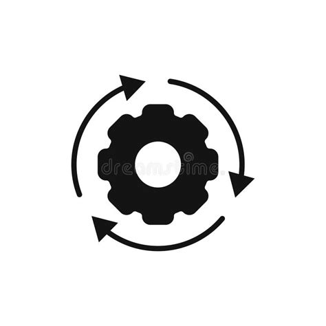 Agile Process Icon Symbol On White Background Stock Illustration