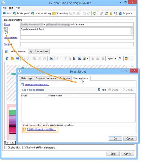 use case select seed addresses on criteria adobe campaign
