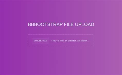 Bootstrap Drag And Drop File Upload With Choose Option Uploads Drop Javascript