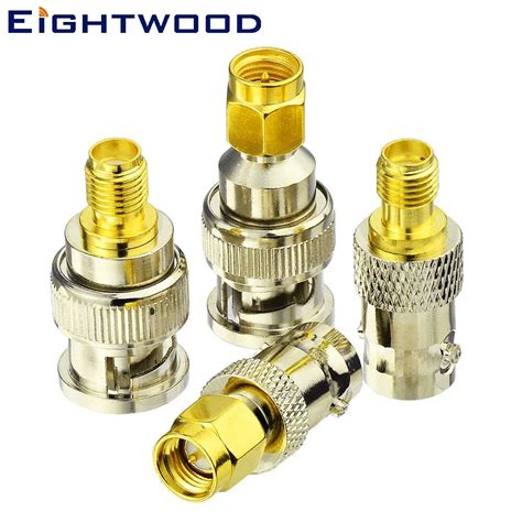 Eightwood SMA BNC RF Adapter Kit SMA To BNC Type In Cables Adapters Sockets From