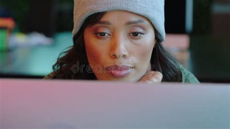 Programmer Woman Is Typing On Computer Keyboard Stock Footage Video