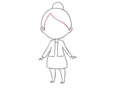 نقاشی زن با دامن با آموزش تصویری در چند مرحله ساده