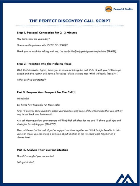 Discovery Call Script Pdf