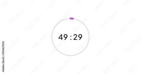 Seconds Digital Timer Countdown Animation Is Isolated On White Background Sec Countdown