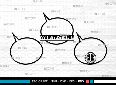 Speech Bubbles Monogram Speech Bubbles Silhouette Speech Bubbles Svg