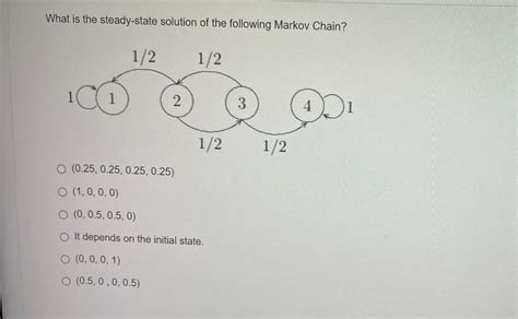 Solved What Is The Steady State Solution Of The Following