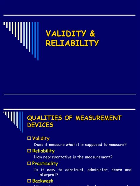 Validity And Reliability Pdf Validity Statistics Educational