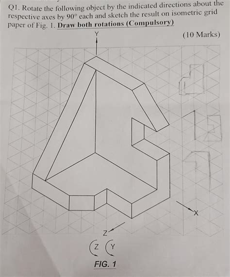 Solved Q Rotate The Following Object By The Indicated Chegg