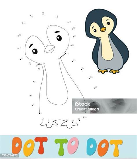 도트 퍼즐 점 게임을 연결합니다 펭귄 벡터 일러스트레이션 벡터에 대한 스톡 벡터 아트 및 기타 이미지 벡터 세로 구도