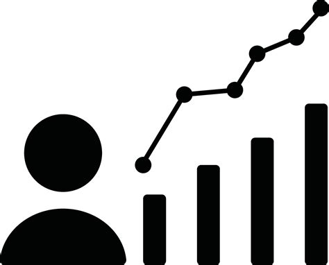 Man With Bar Graph On White Background Vector Art At Vecteezy