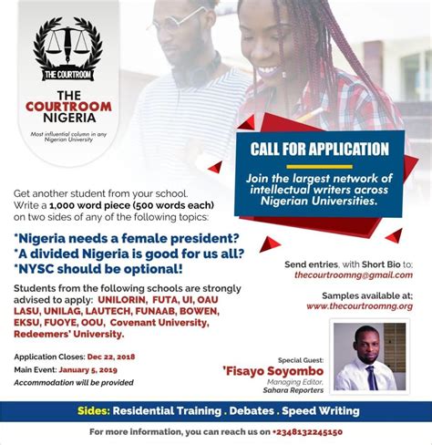 Victoria Ibiwoye On Linkedin This Is A Beautiful Opportunity For Writers On Nigerian Campuses