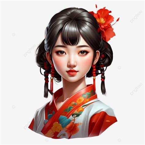 3d Chinese Girl Clipart Chinese Girl Chinese New Year Traditional