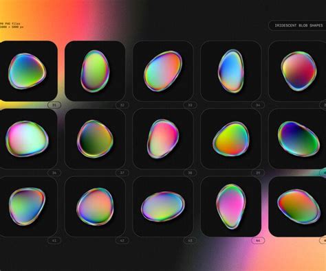 Artstation Iridescent Blob Shapes Collection Artworks