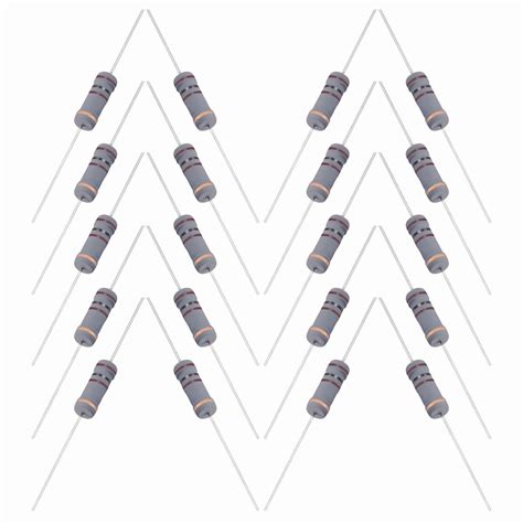 Pcs Carbon Film Resistors W Tolerances Resistor Kit Fixed Resistor For DIY Electronic