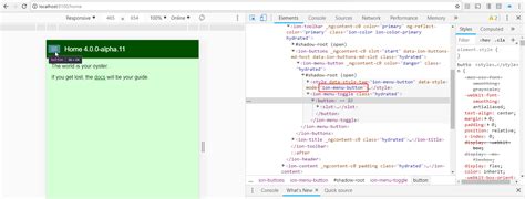 testing ionic 4 cannot set color for ion menu button · issue 14825