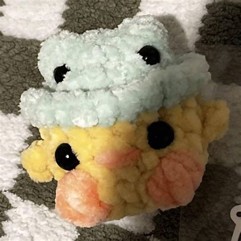 Flower Hat Plushies Crochet Pattern Bunny And Duck Amigurumi Pdf Pattern Etsy