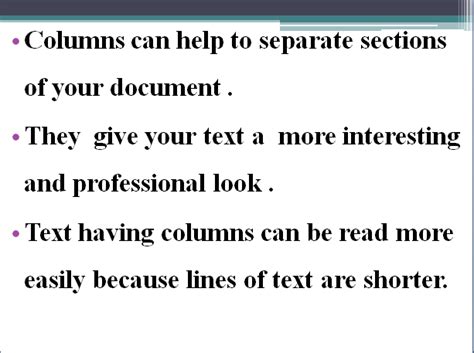 Tabs And Columns Columns