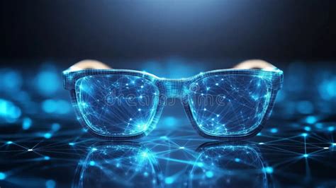 Abstract Blue Technology Connections In Iot Background Design Stock Illustration Illustration