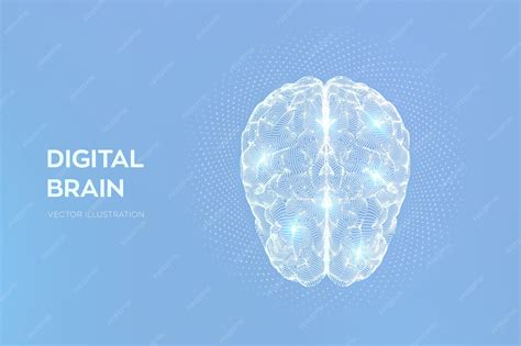 Premium Vector Brain Digital Brain With Binary Code Neural Network