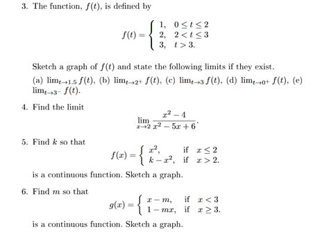 Solved The Function F T Is Defined By Chegg