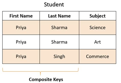 DBMS Table Keys CBSE CS And IP