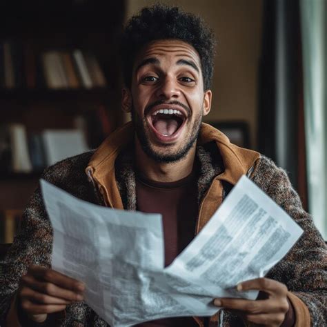 Relieved Individual After Passing Important Test Premium Ai Generated