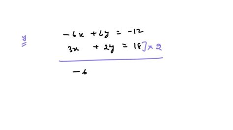 Solved Solving One Of The Equations Below For X Or Y Would Be An Appropriate First Step When