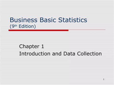 Business Basic Statistics Ppt