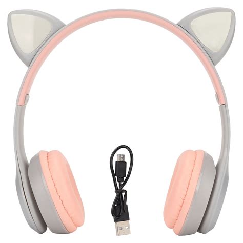 Y Bluetooth Cat Ear Headphone Foldable Headset With Led Flashing And Breathing Light Emitting