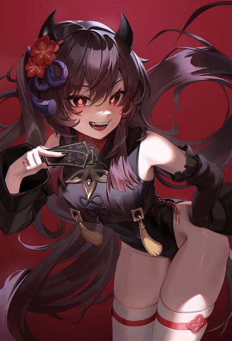 Hu Tao Genshin Impact Drawn By V Burger Danbooru