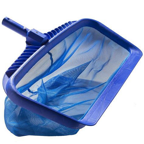 Plastic Pool Skimmer Net Heavy Duty Leaf Rake Cleaning Tool Fine Mesh