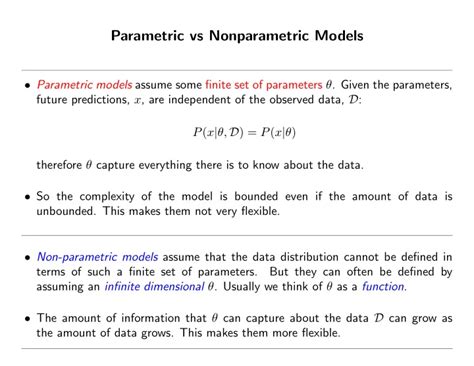 Ppt Parametric Vs Nonparametric Models Parametric Models Assume